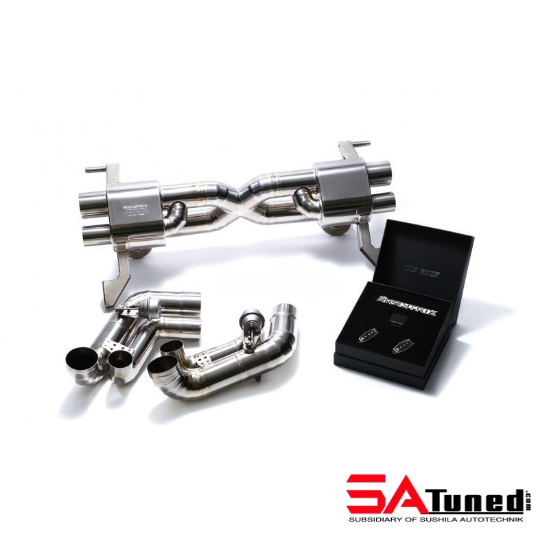 Armytrix (Titanium Series) X Pipe Mufflers + Valvetronic Tail Pipe Section + Wireless Remote ...