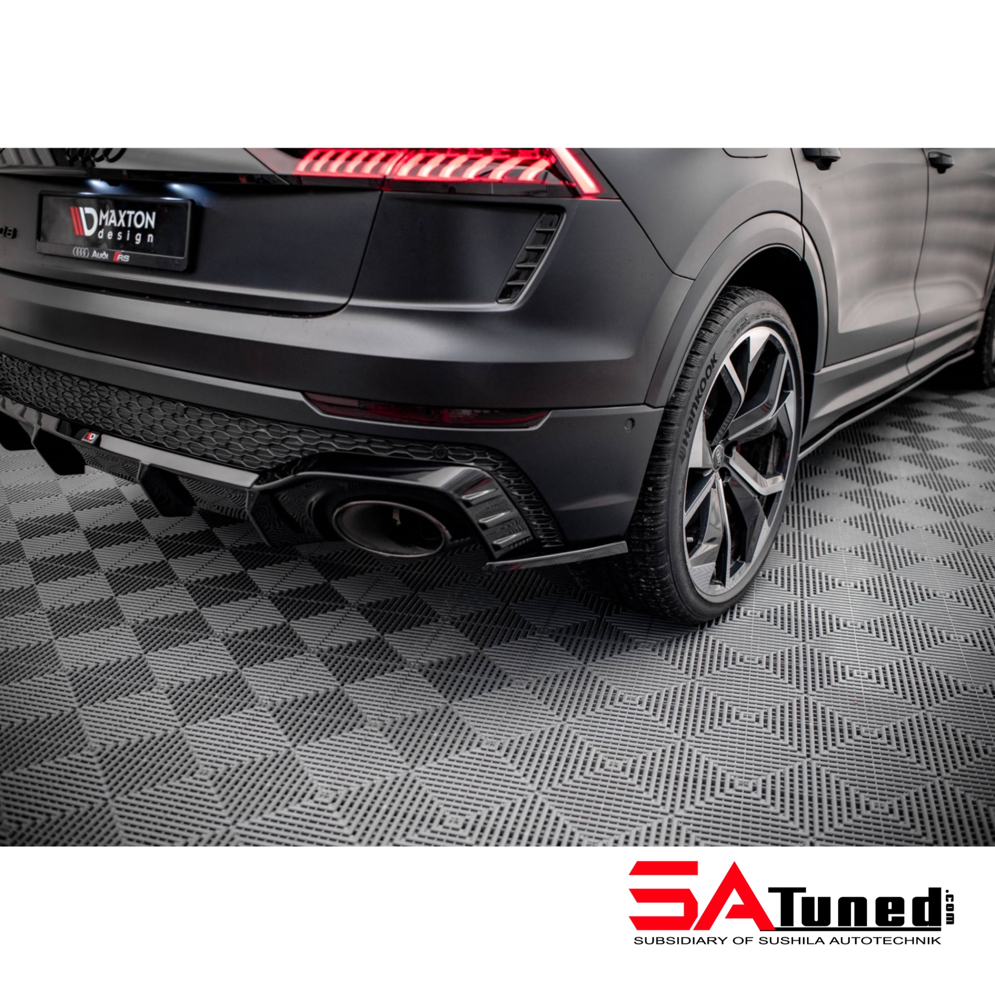 Maxton Design Rear Side Splitters V.2 Audi RSQ8 Mk1 - Textured - SATuned