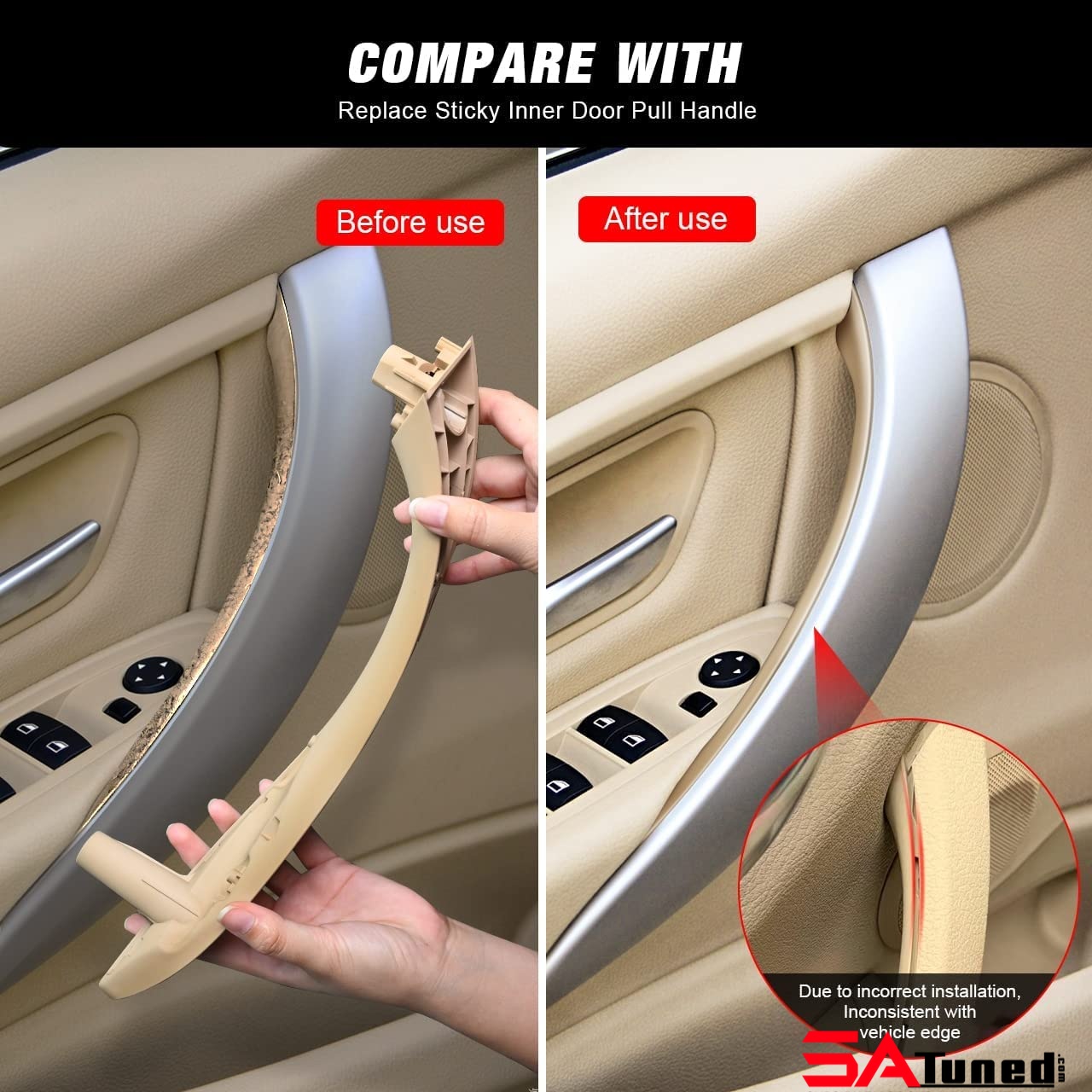 SATuned™ BMW F30 Interior Door Handle Replacement - Beige - Set of 4 ...