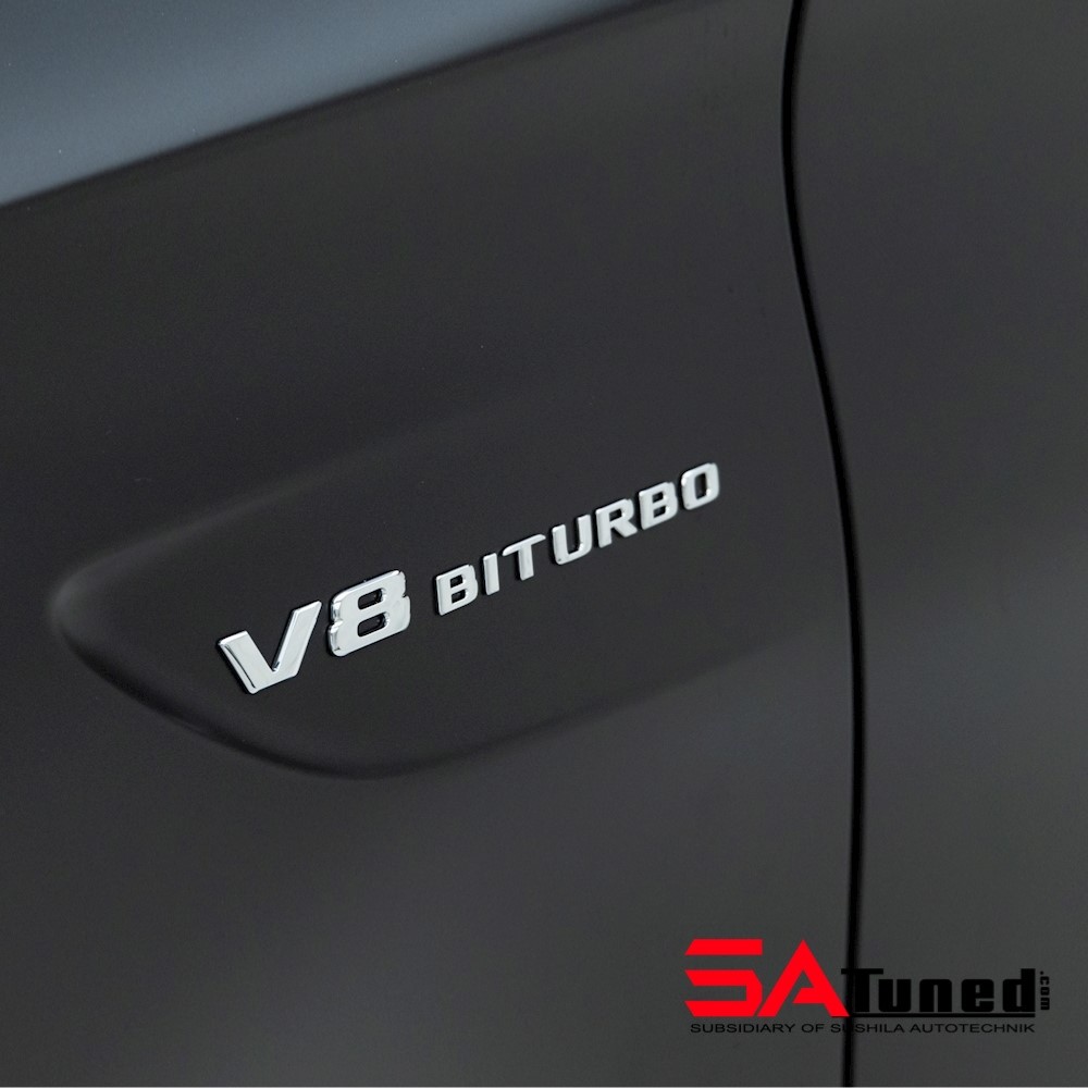 Mercedes "V8 Biturbo" Chrome Logo - SATuned