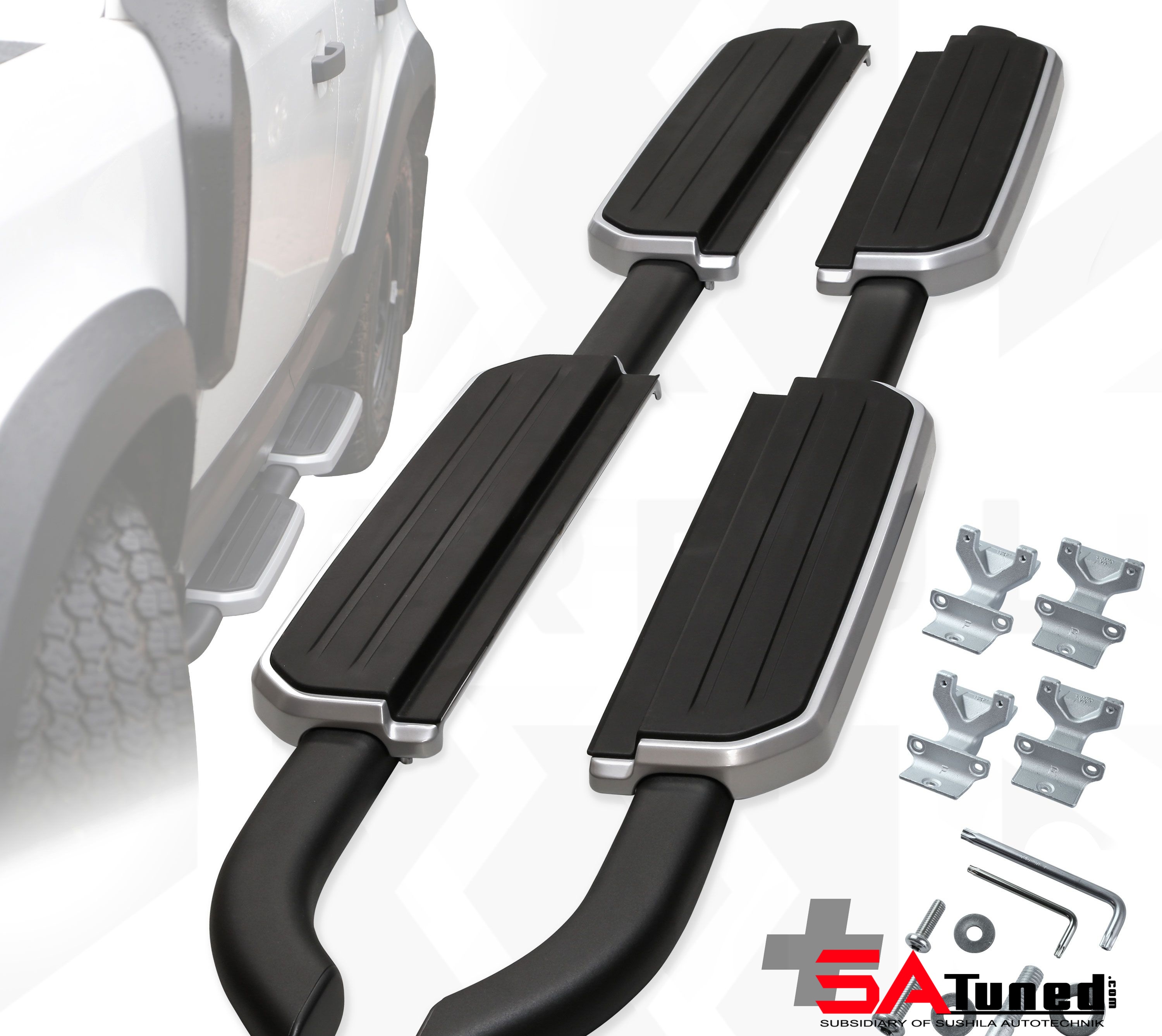 SATuned™Land Rover Defender 110 LWB Side Steps - SATuned