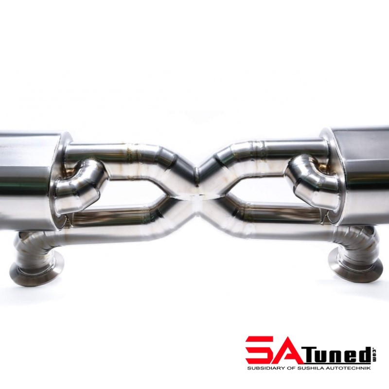 Armytrix (Titanium Series) X Pipe Mufflers + Valvetronic Tail Pipe Section + Wireless Remote ...