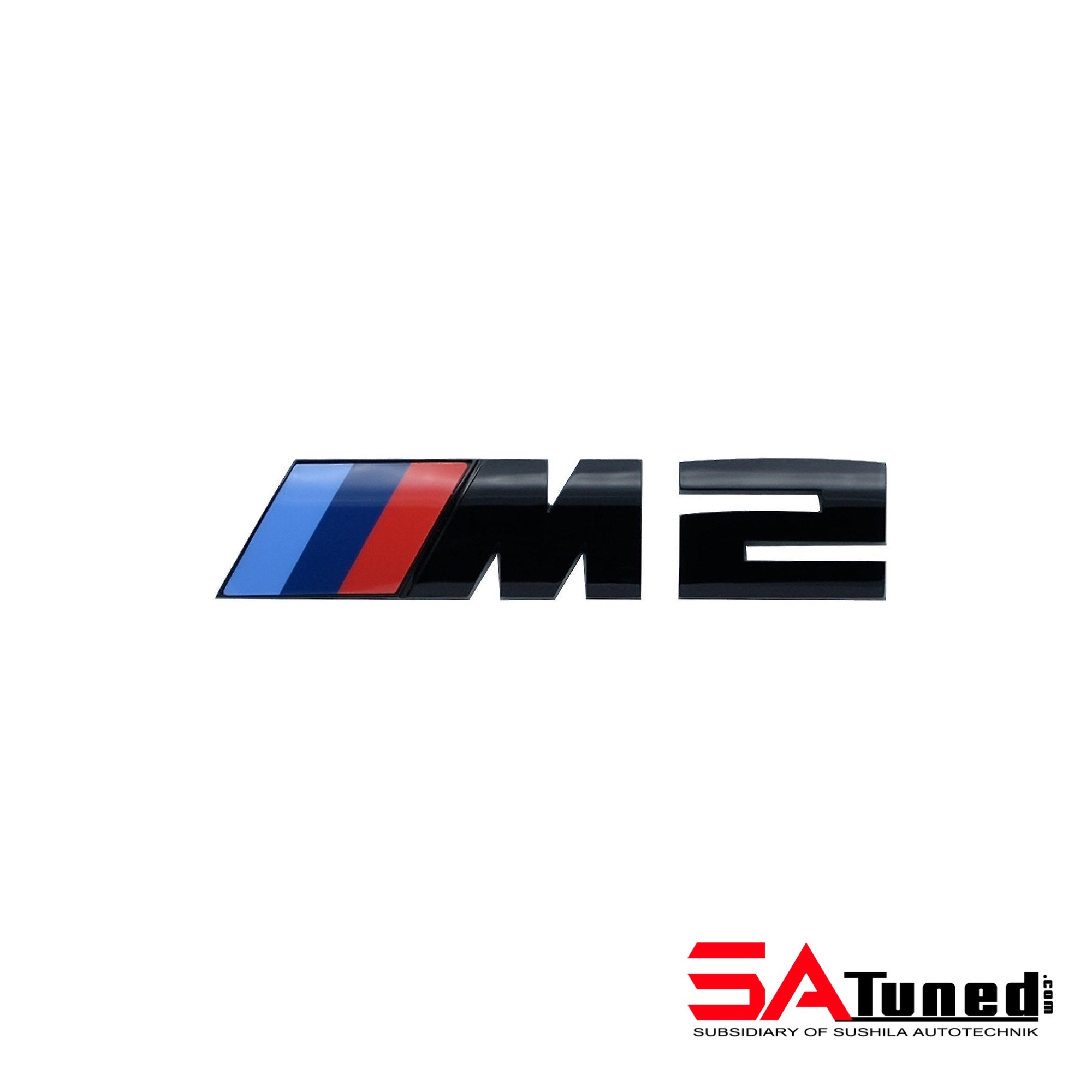 BMW "M2" Gloss Black Trunk Badge - SATuned