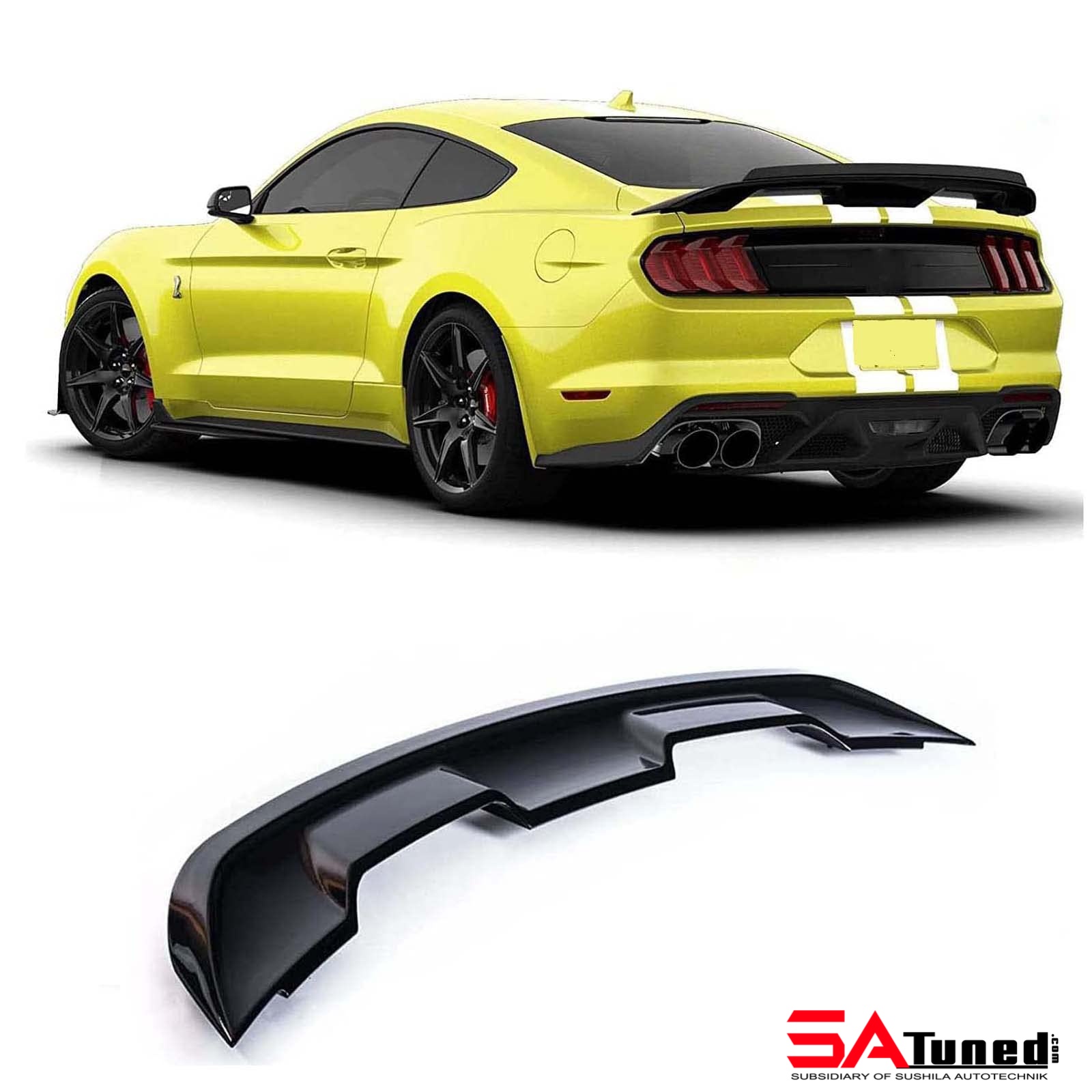 SATuned™ GT500 Style ABS Trunk Spoiler for Ford Mustang 2015-2017 - SATuned